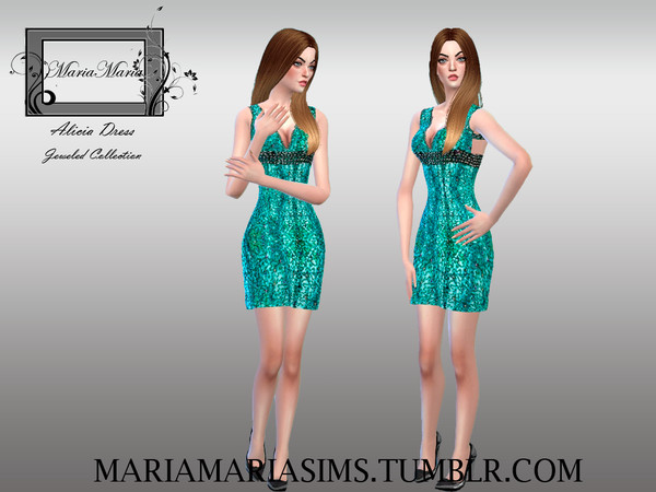 The Sims Resource - MariaMaria Alicia Dress