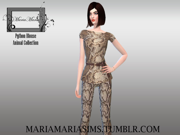 The Sims Resource - MariaMaria Python Blouse