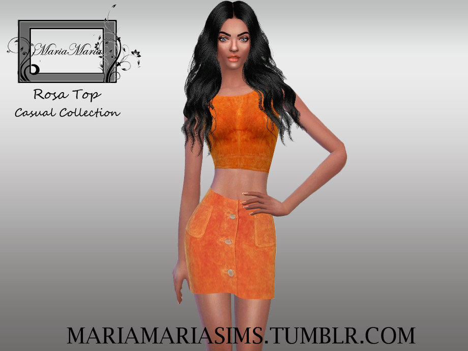The Sims Resource - MariaMaria Rosa Top