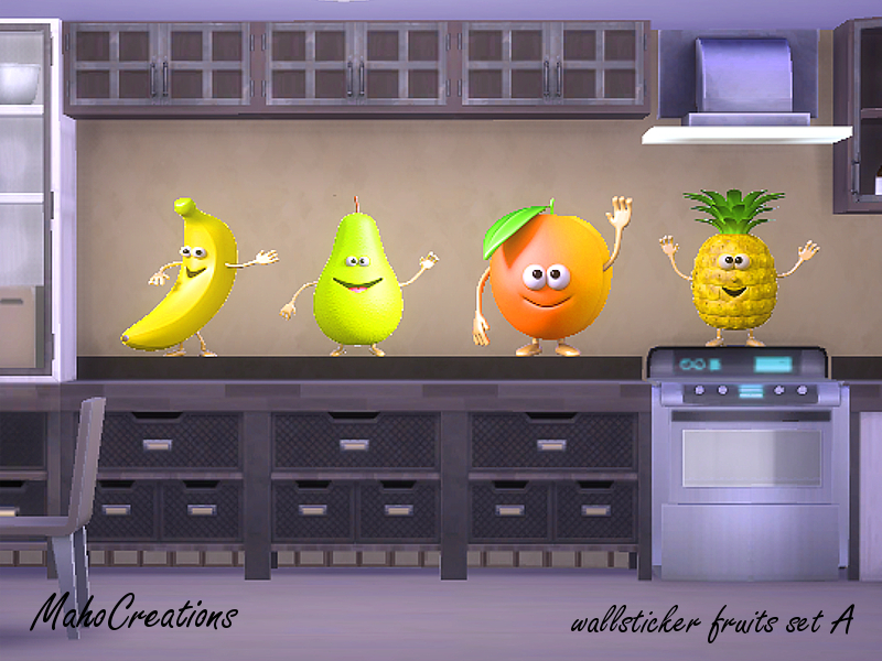 The Sims Resource | Wallsticker Fruit Set A