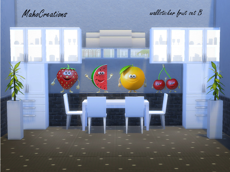 The Sims Resource | Wallsticker Fruit Set B
