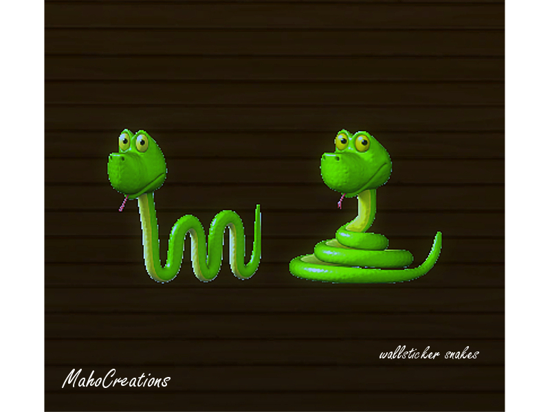 The Sims Resource | Wallsticker Snakes