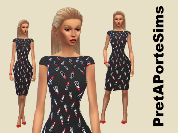 The Sims Resource | Black dress by PretAPorteSims