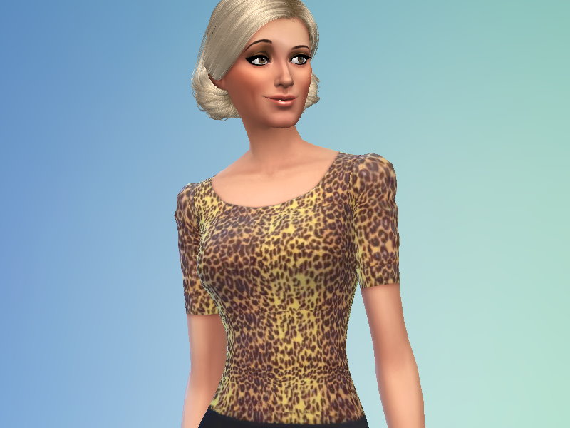 The Sims Resource | Leopard print t-shirt