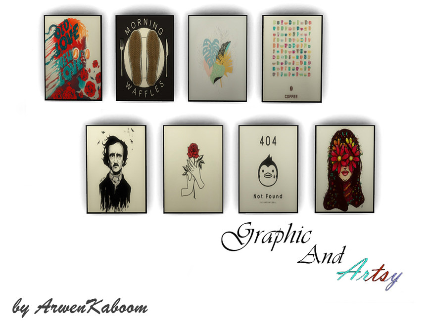 The Sims Resource - Graphic and Artsy Set