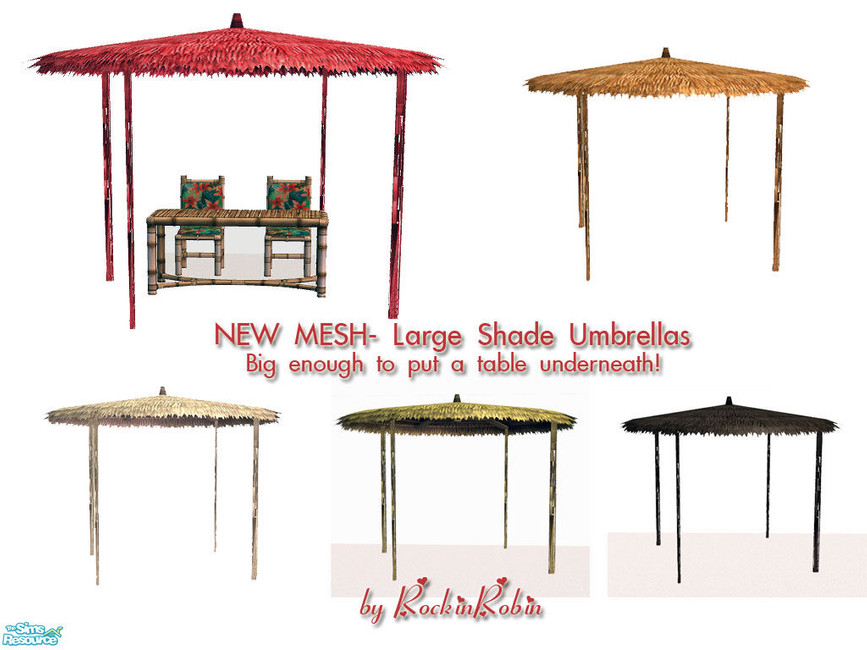 The Sims Resource - Large Shade Umbrella- NEW MESH
