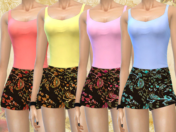The Sims Resource | Floral Shorts