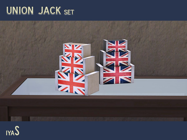 The Sims Resource | Union Jack Three Boxes