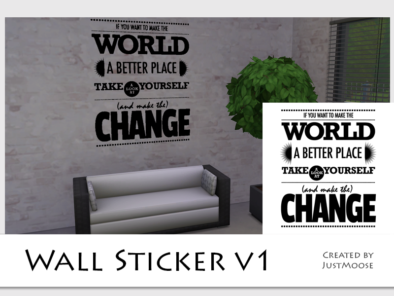 The Sims Resource | Quote wall sticker