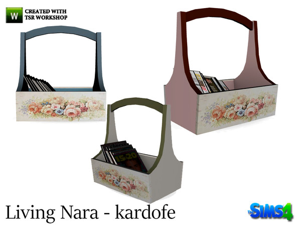 The Sims Resource | kardofe_Living Nara_Magazine rack