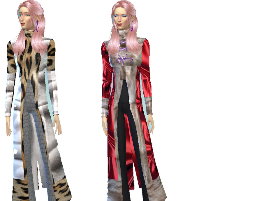 The Sims Resource | DI Fashion fur coat set