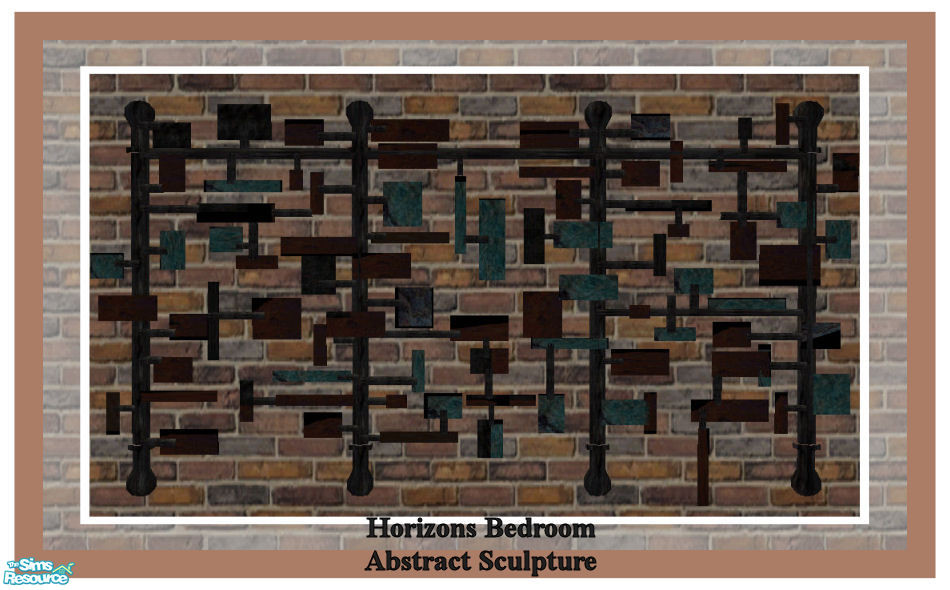 The Sims Resource - Horizons Bedroom set - Wall Sculpture