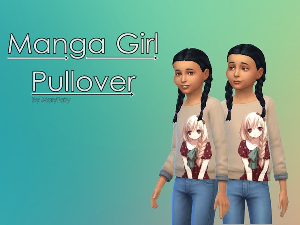 The Sims Resource - Manga Girl Pullover for Children