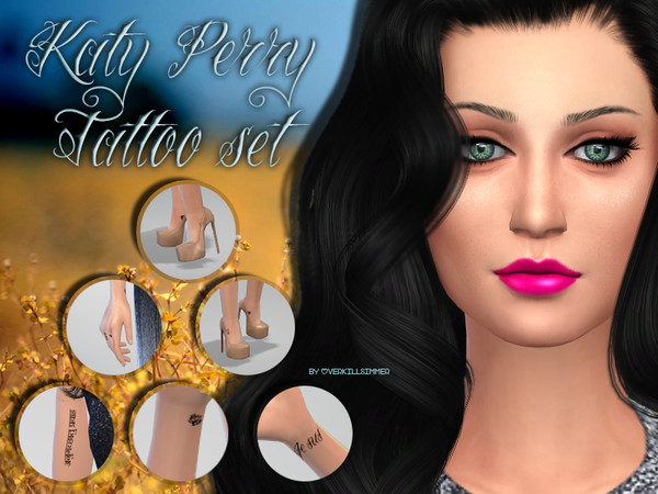The Sims Resource | Katy Perry Tattoo Set