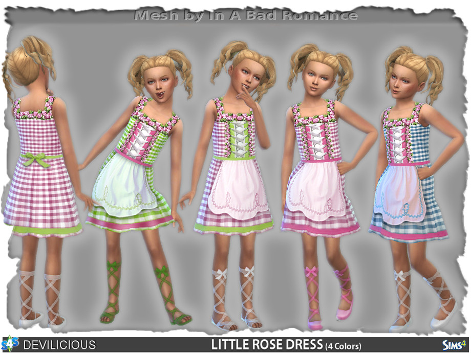 The Sims Resource | Little Roses Dress