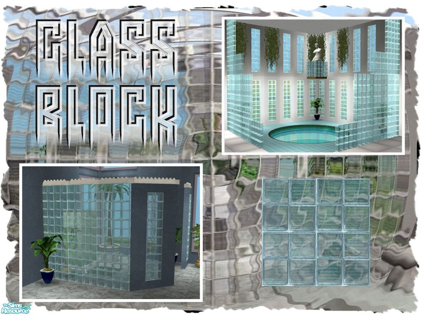 The Sims Resource - Glass Block - Aqua Recolor