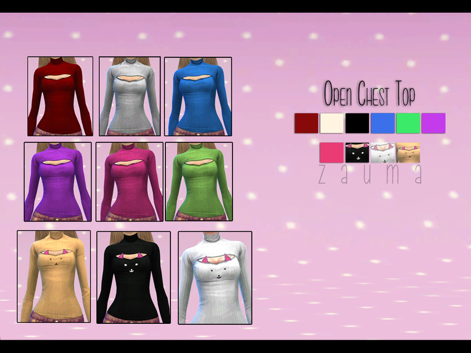 The Sims Resource | Yume - Open Chest Top
