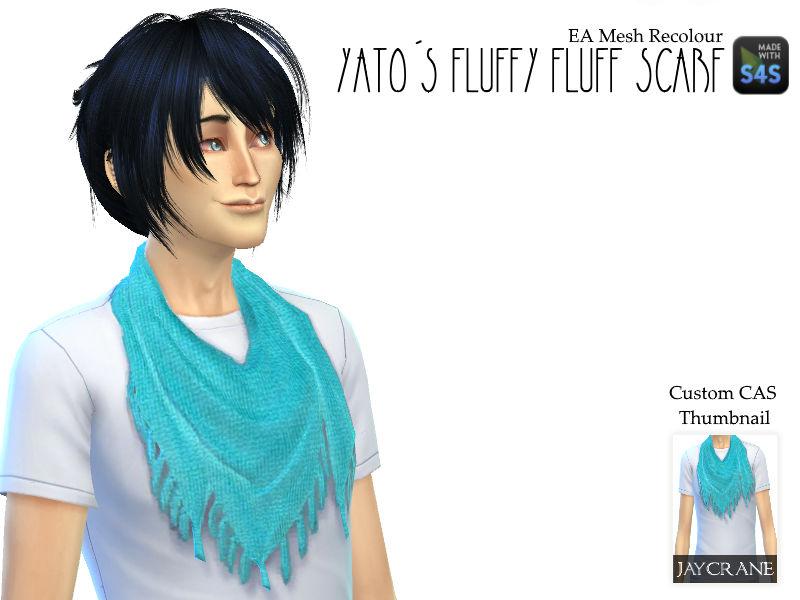 The Sims Resource | Yato's Fluffy Fluff Scarf