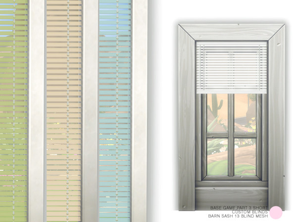 The Sims Resource | Barn Sash 13 Blind Mesh