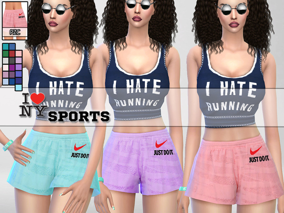 The Sims Resource | PZC_New York Athletic Shorts