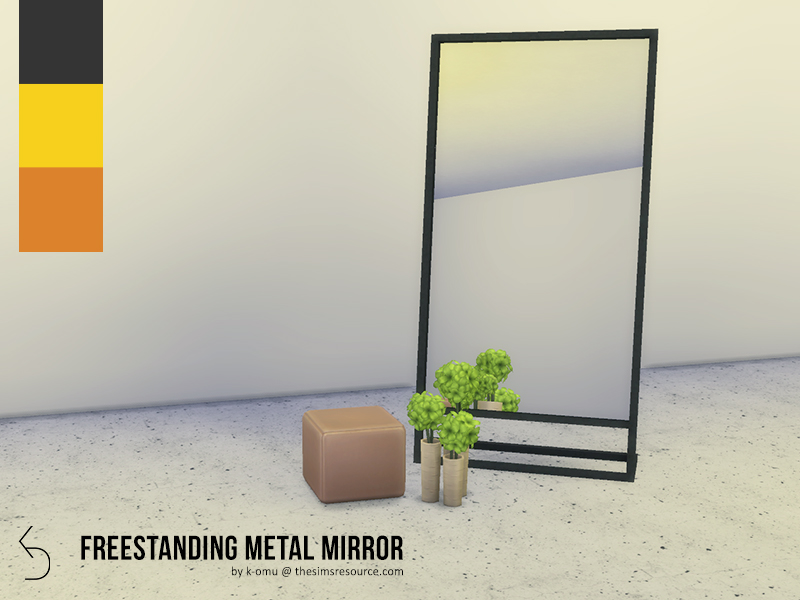 The Sims Resource | Freestanding Metal Mirror