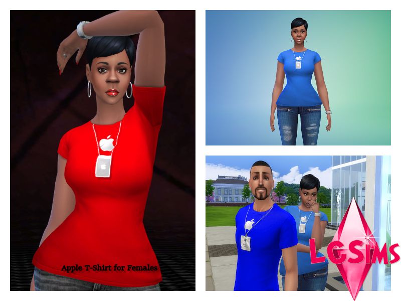 The Sims Resource | Apple T-Shirt Female