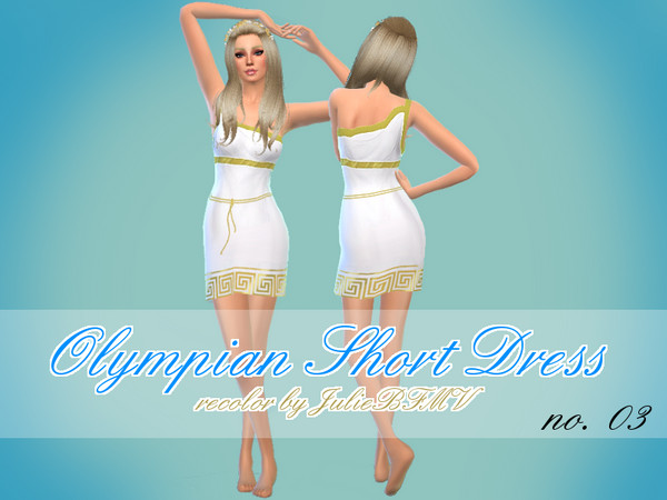 The Sims Resource | Olympian Short Dress 003