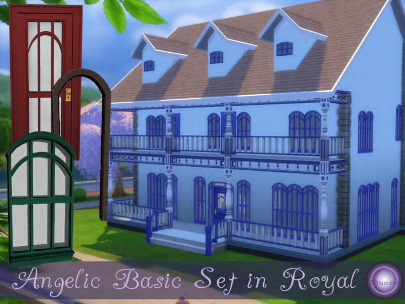 The Sims Resource | Angelic Build Set in Royal Colors-Mesh Required