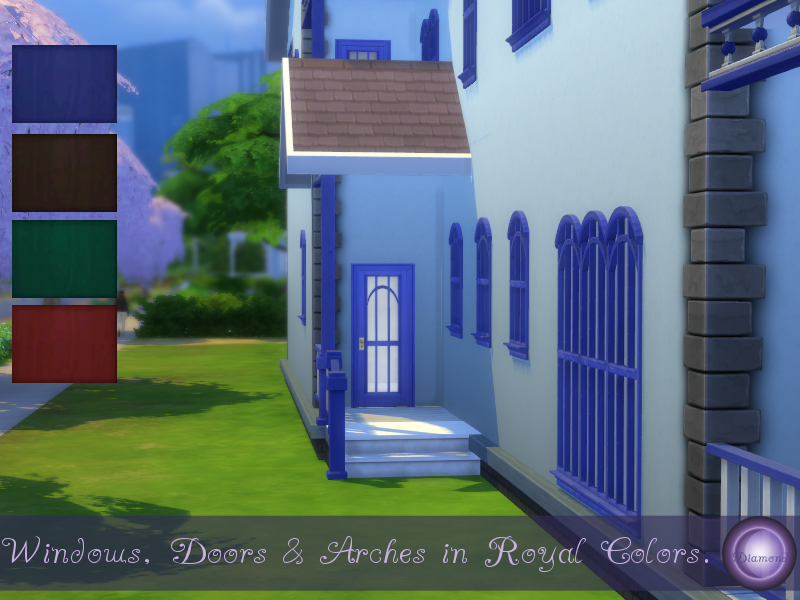The Sims Resource | Angelic Build Set in Royal Colors-Mesh Required