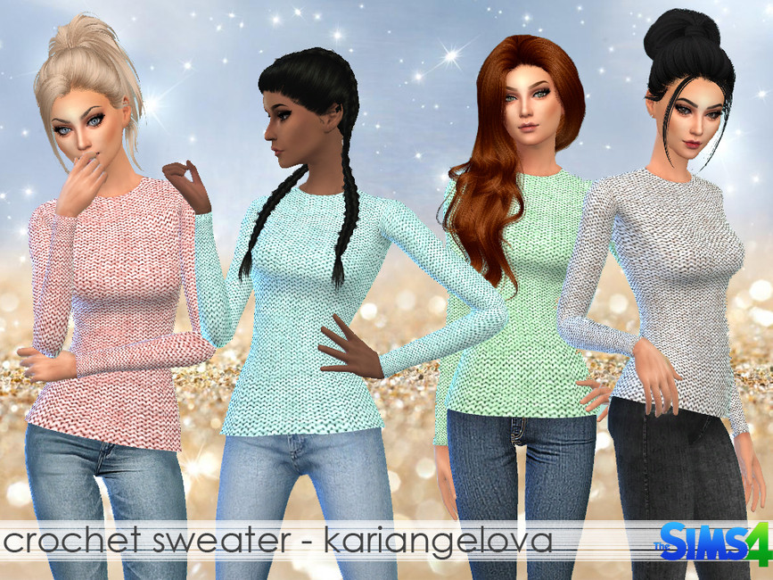 The Sims Resource - Crochet Sweater v1