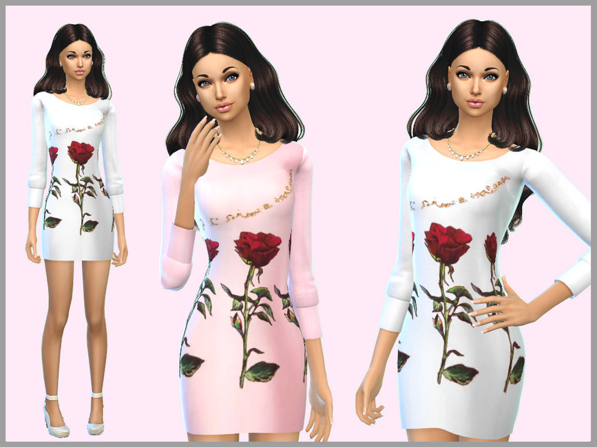 The Sims Resource - Roses Dress