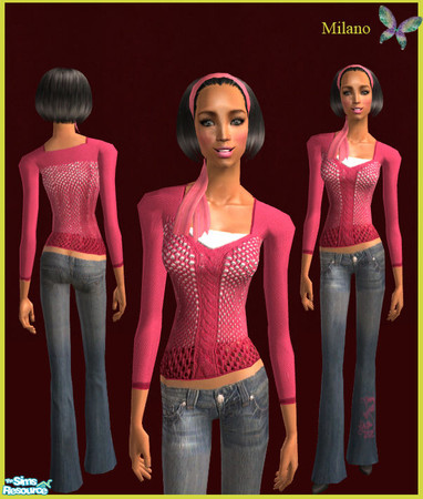 The Sims Resource - Colorful and cozy fall - pink sweater