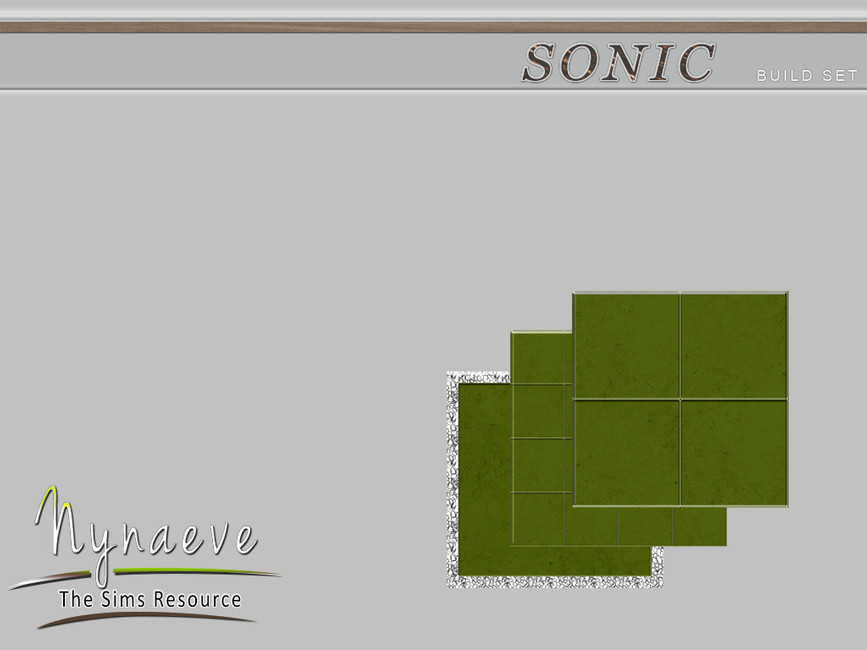 The Sims Resource - Sonic Floor Tiles (green)