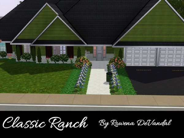 The Sims Resource | Classic Ranch, 3 bed, 2 bath