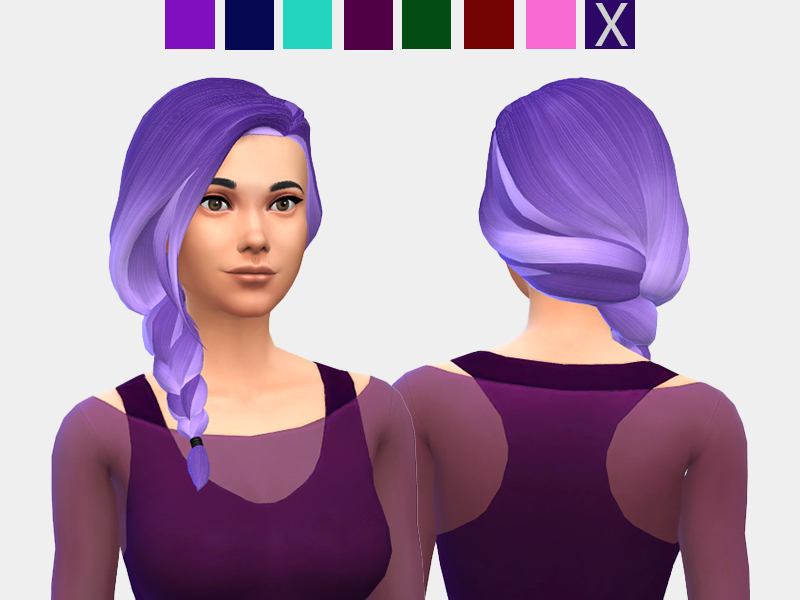 The Sims Resource | Get together Side Ponytail Retexturing/Recolor
