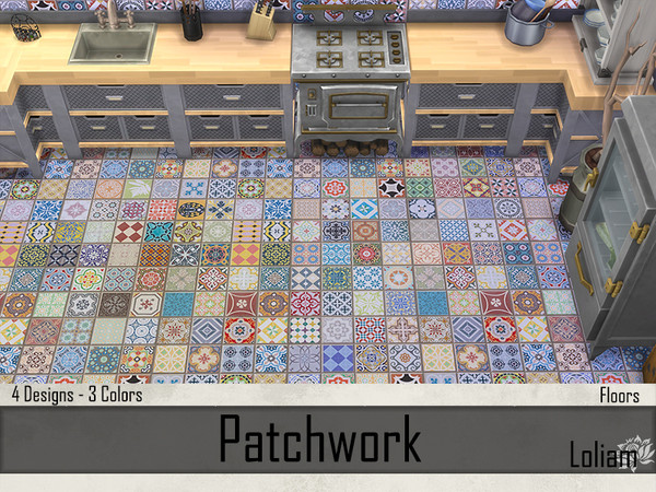 The Sims Resource | Floor Patchwork Tiles