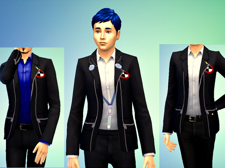 The Sims Resource | Persona 3 - Gekkou Male Jacket (Open) v1