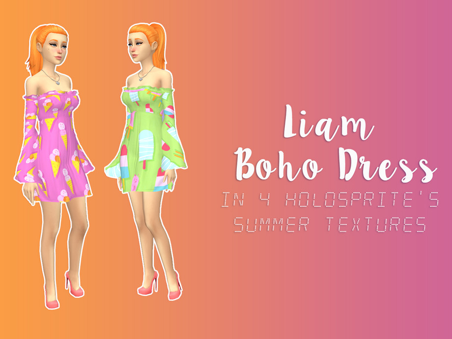 The Sims Resource | sims2fanbg boho dress recolor - mesh needed