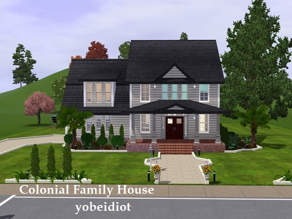 The Sims Resource | Colonial Family House