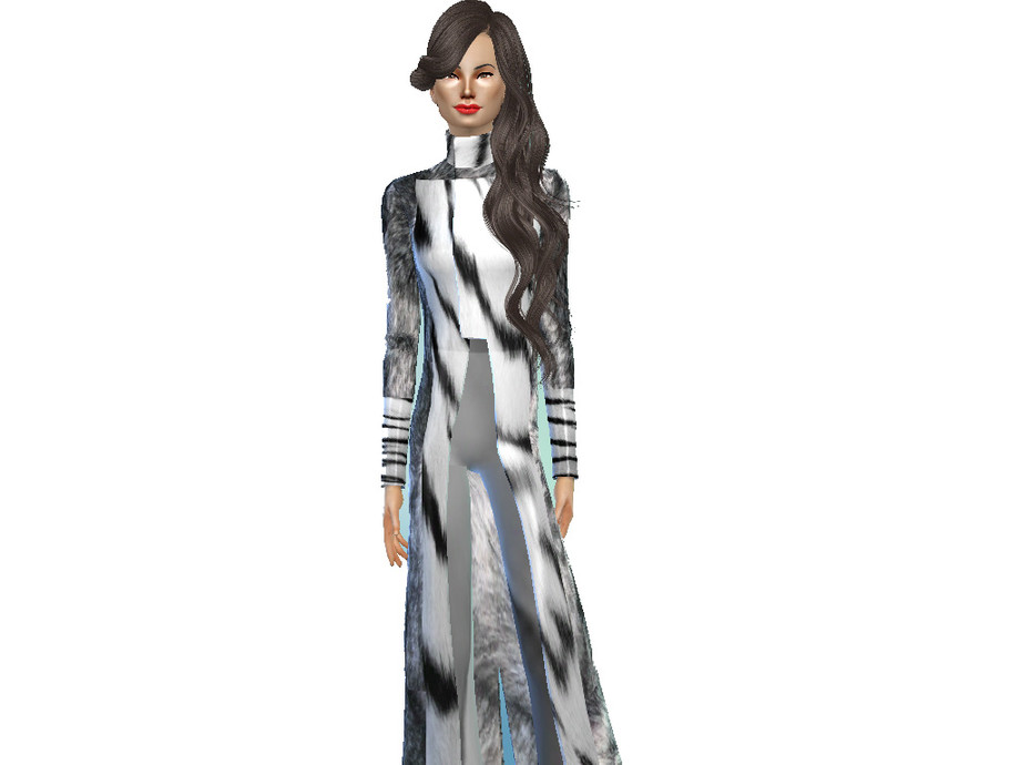 The Sims Resource | Silver Fox fur coat