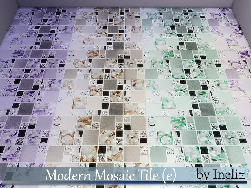 The Sims Resource - Modern Mosaic Tile (e)