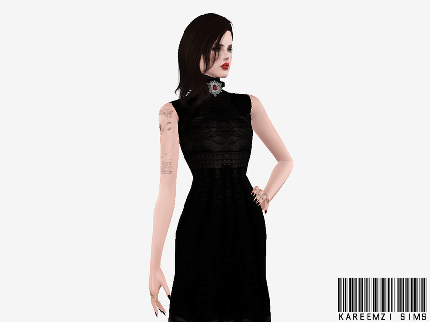The Sims Resource - Gothic Victorian Lace Dress