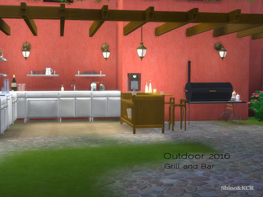 The Sims Resource - Outdoor 2016 Grill and Bar