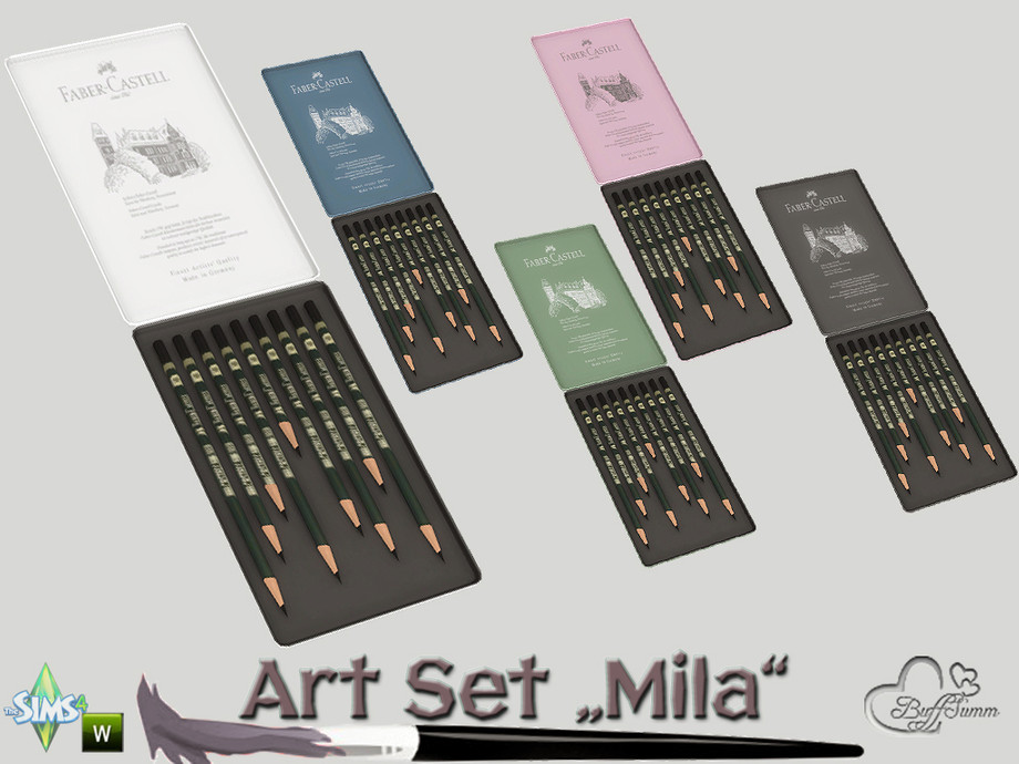 The Sims Resource | Art Set Mila Pencil Box