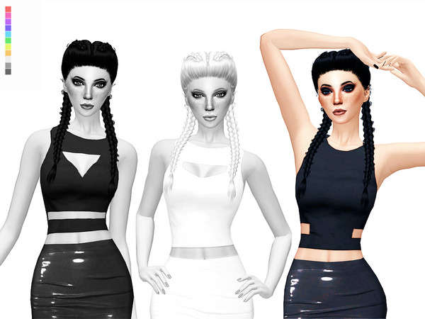 The Sims Resource | [Cut-out Top Variations]