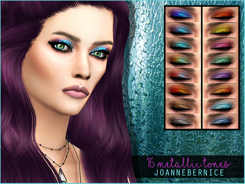 The Sims Resource | Metallic Tones Eyeshadow