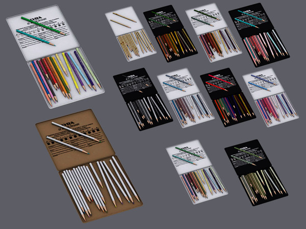 The Sims Resource | TS4 BS Mila Colored Pencil Box For TS3