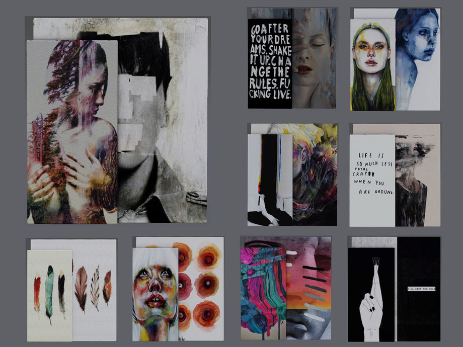 The Sims Resource | TS4 BS Mila Floor Painting For TS3