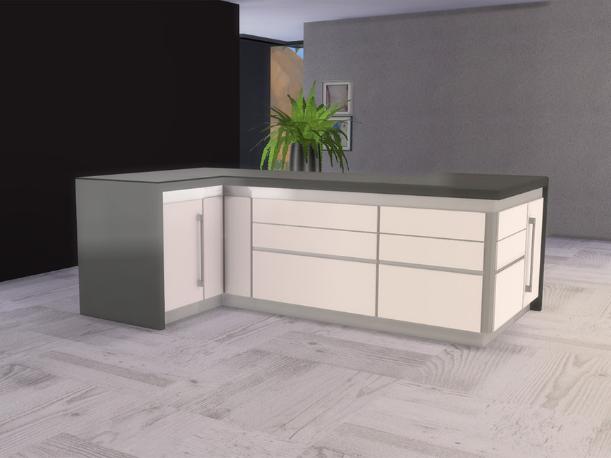 The Sims Resource - Black White Kitchen - Counter