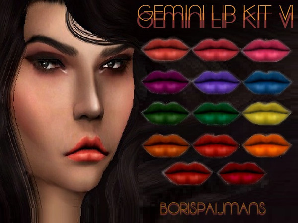 The Sims Resource | Gemini Lip Kit V1